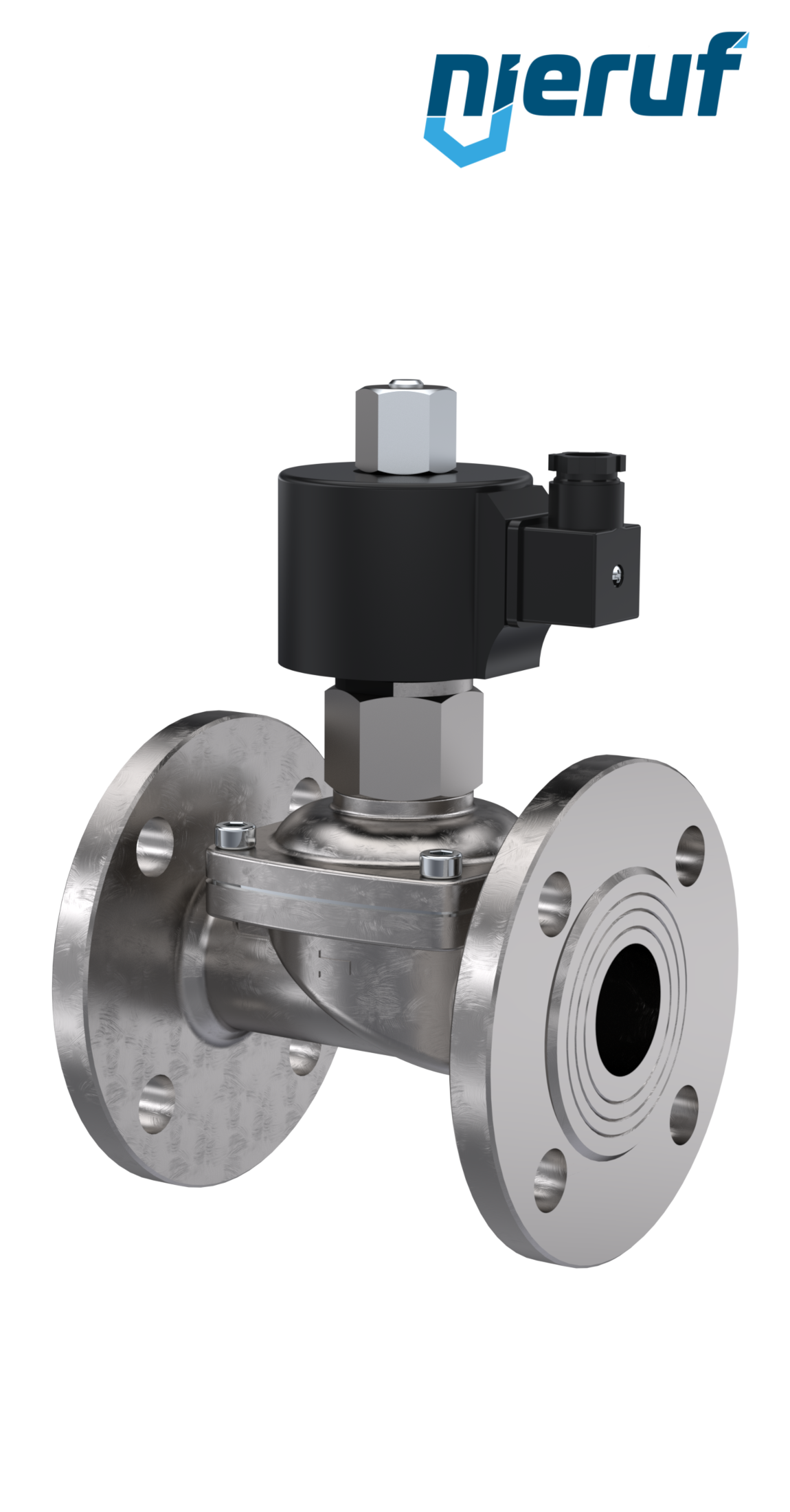 électrovanne DN40 bride acier inoxydable EPDM 24V DC NO