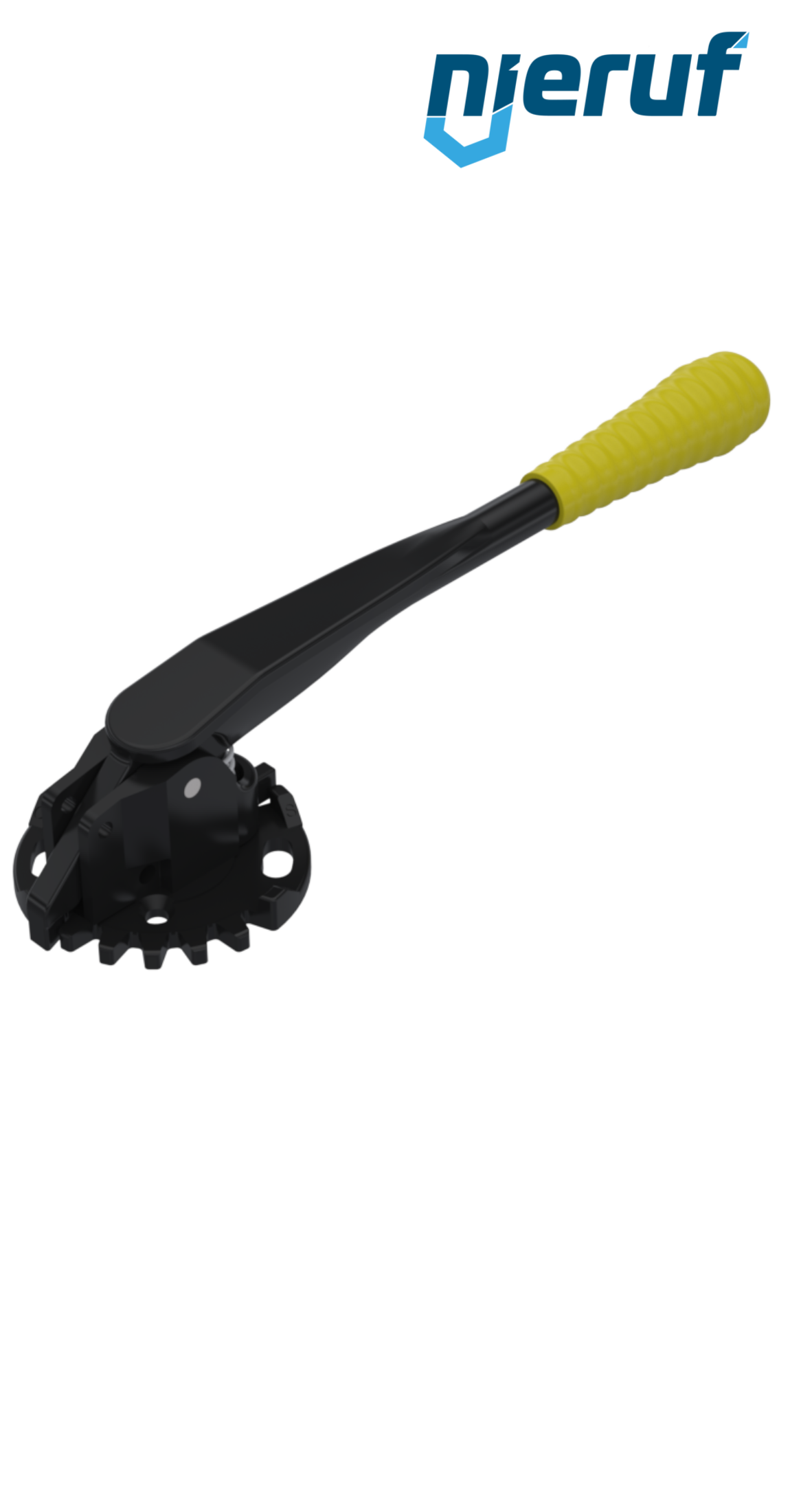 levier manuel HB02 en acier avec poignée jaune taille 2 F07 17mm